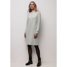 Strickkleid Street One, Damen, Gr. 40, EURO-Gr&ouml;&szlig;en, pelican grau meliert, Stoff, 50% Viskose, 30% Polyester, 20% Polyamid, unifarben, regular fit knieumspielend, Rundhals, elastischer Bund, Kleider Strickkleid, knielang