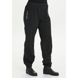 Regenhose WEATHER REPORT "Rudolph", Damen, Gr. 36, EURO-Gr&ouml;&szlig;en, schwarz (schwarz, schwarz), 90% Polyester, 10% Elasthan, unifarben, lang, Hosen Regenhose, mit getapten N&auml;hten