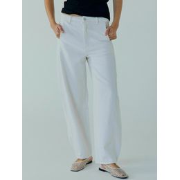 NORR Damen 5-Pocket-Hose "NORR Jeans Kenzina"wei&szlig; wash, Gr. 34, Obermaterial: 100% Baumwolle, Hosen