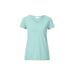 T-Shirt RICHROYAL, Damen, Gr. L, lagoon, Single Jersey, Obermaterial: 100% Baumwolle, Rundhals, Shirts T-Shirt, in femininer Basic-Form