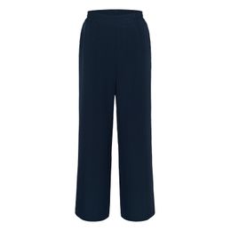 Stoffhose Kaffe "Casual Hose KAbeatrice", Damen, Gr. 46, N-Gr, blau (midnight marine), Obermaterial: 92% Polyester PES. 8% Elasthan EL., Hosen Stoffhose