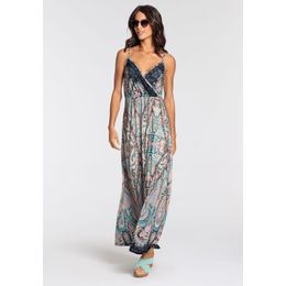Sommerkleid Melrose, Damen, Gr. 38, N-Gr, bunt (bunt, gemustert), Jersey, Obermaterial: 95% Polyester, 5% Elasthan, Paisley, bedruckt, ethno, gemustert, mehrfarbig, lang, Kleider Sommerkleid, festliche Anl&auml;sse, in femininer Wickeloptik, Maxikleid