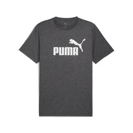 T-Shirt Puma "Essentials No. 1 Logo Heather T-Shirt Herren", Herren, Gr. L, schwarz, Obermaterial: 35% Baumwolle, 65% Polyester. Rippe: 63% Polyester, 33% Baumwolle, 4% Elasthan, clean, regular fit, Rundhals, Shirts T-Shirt