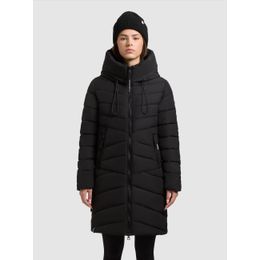 Steppmantel Khujo "VARE", Damen, Gr. S (36), schwarz, Steppware, Obermaterial: 100% Polyester. Futter: 100% Nylon. Wattierung: 100% Polyester, unifarben, elastischer Bund, M&auml;ntel Steppmantel, aus Steppware, lockerer Sitz