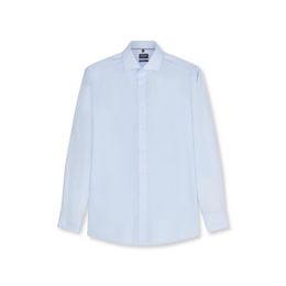 Businesshemd OLYMP "OLYMP Luxor, modern fit, Royal Kent", Herren, Gr. 39, Normaler Arm, bleu, 100% Baumwolle, Hemden