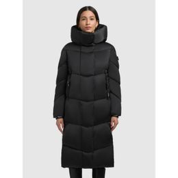 Steppmantel Khujo "MANELIA2", Damen, Gr. L (40), schwarz, Steppware, Obermaterial: 100% Polyester. Futter: 100% Polyester. Wattierung: 100% Polyester, unifarben, kniebedeckend, elastischer Bund, M&auml;ntel Steppmantel, aus Kunstfaser und Polyester, kniebedeckende Passform