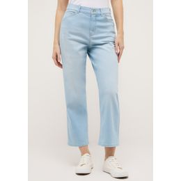 Angels Damen Regular-fit-Jeans "LIBERTA"bleached blau used destroyed, Gr. 42, unifarben, Denim/Jeans, Obermaterial: 88% Baumwolle, 10% Polyester, 2%
