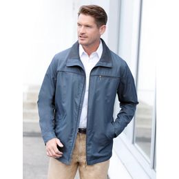 Langjacke CLASSIC, Herren, Gr. 48, blau (rauchblau), 100% Polyester, unifarben, Jacken Langjacke