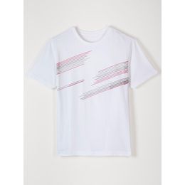 Rundhalsshirt CLASSIC "Freizeitshirt", Herren, Gr. 44/46, wei&szlig;, 100% Baumwolle, unifarben, Rundhals, Shirts Rundhalsshirt