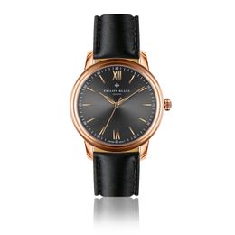 Quarzuhr PHILIPP BLANC "PA9-S010R", schwarz, Armbanduhren, Herren, Quarzuhr