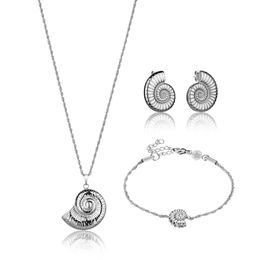 Schmuckset AMELIA PARKER "AS036S", silber, Schmuck_Sets, Damen, 45+6cm, Edelstahl, Schmuckset, 45+6 cm