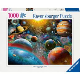 Puzzle Ravensburger "Planeten", bunt, Puzzles, KinderB:70cm H:50cm, Pappe, Made in Germany, B:70cm H:50cm