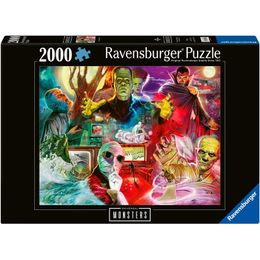 Puzzle Ravensburger "Universal Multiproperty - Universal Monsters", bunt, Puzzles, KinderB:98cm H:75cm, Pappe, Motiv, Made in Germany, B:98cm H:75cm