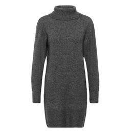 Midikleid Kaffe "Kleid KAmyra", Damen, Gr. M, N-Gr, grau (dunkelgrau melange), Obermaterial: 54% Polyester Pol. recyc.. 36% Polyacryl PAN. 8% Wolle mw. 2% Elasthan EL., Kleider Midikleid