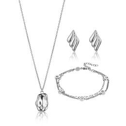 Schmuckset AMELIA PARKER "AS025S", silber, Schmuck_Sets, Damen, 45+6cm, Edelstahl, Schmuckset, 45+6 cm
