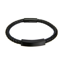 Armband PHILIPP BLANC "PBA14BB", schwarz, Armb&auml;nder, Herren, 21cm, Leder, Armband