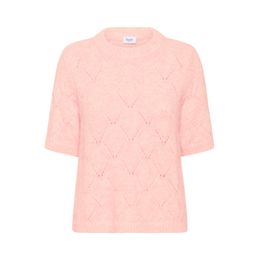 Strickpullover Saint Tropez "Strickpullover PavaaniSZ", Damen, Gr. M, rosa (chalk pink), Obermaterial: 59% Polyester Pol. recyc.. 21% Polyamid PA. 11% Polyester PES. 8% Wolle mw. 1% Elasthan EL., Pullover Strickpullover