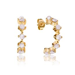 Ohrring-Set AMELIA PARKER "AE017G", gold, Ohrringe, Damen, &Oslash; 5mm, Edelstahl