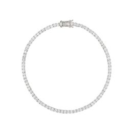 Tennisarmband Jobo "Amband mit 84 Zirkonia", silber 925, wei&szlig;, Armb&auml;nder, Damen, 19cm, Silber 925 (Sterlingsilber), Tennisarmband, 925 Silber rhodiniert oder vergoldet 16 cm