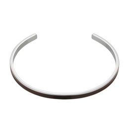 Armband MARC LAUDER "MBA06RS", schwarz braun, Armb&auml;nder, Herren, inner diameter 6cm, Edelstahl Leder, Edelstahl, Leder, Armband