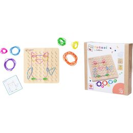 Lernspielzeug Eichhorn "Montessori Geometriebrett", bunt, Lernspielzeug, KinderB:18cm L:18cm, Holz, B:18cm L:18cm