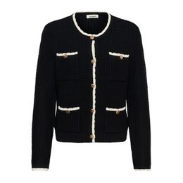 Strickjacke Soaked in Luxury "Strickjacke SLNobilo", Damen, Gr. M, schwarz, Obermaterial: 50% Polyester PES. 20% Polyacryl PAN. 20% Nylon NY. 10% Wolle mw., Strickjacken Strickjacke