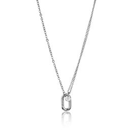 Collier MARC LAUDER "MNA11SS", silber, Halsketten, Damen, 40-45cm, Edelstahl, L: 40 45, Collier