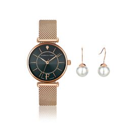 Quarzuhr ISABELLA FORD "SFB8-2", rose gold, Armbanduhren, Damen, Quarzuhr