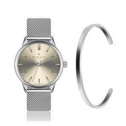 Quarzuhr PHILIPP BLANC "SPB2-1", silber, Armbanduhren, Herren, Quarzuhr