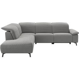 Ecksofa Musterring "MR 370, intelligenter Komfort im modernen Design", grau, B:288cm H:83cm T:241cm, 95% Polyester, 5% Nylon, Sofas, Ecksofa, Optionale Relaxfunktion, flexible Kopfteile & klappbare Armlehnen