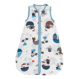 Babyschlafsack SCHLUMMERSACK "Schlafsack ohne F&uuml;&szlig;en 0.5 Tog" Gr. 90, pirat, Schlafs&auml;cke, Baby, L: 90cm, Obermaterial: 50% Baumwolle CO(Bio). 50% Viskose CV., L:90cm