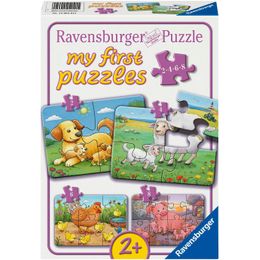 Puzzle Ravensburger "my first puzzles, Kleine Bauernhoftiere", bunt, Puzzles, KinderB:21cm H:15cm, Pappe, Made in Europe, B:21cm H:15cm