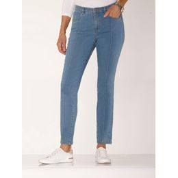 Bequeme Jeans Classic Basics, Damen, Gr. 19, Kurzgr&ouml;&szlig;en, blau, bleached, 81% Baumwolle, 17% Polyester, 2% Elasthan, unifarben, lang, Jeans