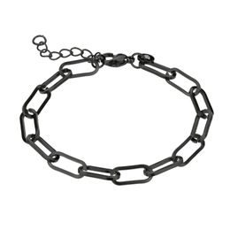 Armband MARC LAUDER "MBA10BB", schwarz, Armb&auml;nder, Herren, 21cm, Edelstahl, Armband