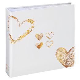 Hama Fotoalbum "Lazise Fotoalbum 22,5 x 22,5 cm, 100 Seiten, Album, Gold", gold (goldfarben), B:22,3cm H:5cm L:22,5cm, Fotoalben