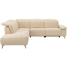 Ecksofa Musterring "MR 370, intelligenter Komfort im modernen Design", nature, B:288cm H:83cm T:241cm, 8% Baumwolle, 92% Polyester, Sofas, Ecksofa, Optionale Relaxfunktion, flexible Kopfteile & klappbare Armlehnen