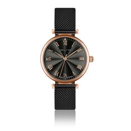 Quarzuhr ISABELLA FORD "FE1-B044B", schwarz, Armbanduhren, Damen, Quarzuhr