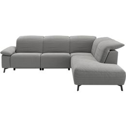 Ecksofa Musterring "MR 370, intelligenter Komfort im modernen Design", grau, B:288cm H:83cm T:241cm, 95% Polyester, 5% Nylon, Sofas, Ecksofa, Optionale Relaxfunktion, flexible Kopfteile & klappbare Armlehnen