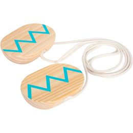 Balancetrainer Small Foot "Laufstelzen Active", beige (natur, blau), Balancetrainer, Kinder, B/H/L: 62cm x 10cm x 14cm &Oslash;, Holz, B:62cm H:10cm L:14cm