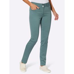 Bequeme Jeans Classic Basics, Damen, Gr. 56, Normalgr&ouml;&szlig;en, jade, 81% Baumwolle, 17% Polyester, 2% Elasthan, unifarben, lang, Jeans