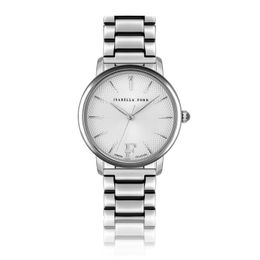 Quarzuhr ISABELLA FORD "FA1-B058S", silber, Armbanduhren, Damen, Quarzuhr