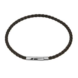 Armband MARC LAUDER "MBA01RS", schwarz braun, Armb&auml;nder, Herren, 21,5cm, Leder, Armband
