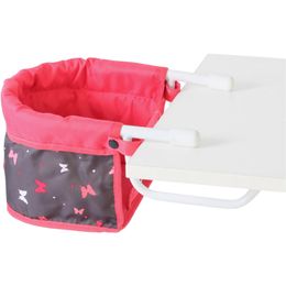 Bayer Chic 2000 Puppen-Tischsitz CHIC2000 "Corallo", bunt (butterfly koralle), Puppenausstattungen, KinderB:42cm H:20cm T:42cm, Kunststoff, Polyester, Stahl, B:42cm H:20cm T:42cm