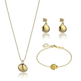 Schmuckset AMELIA PARKER "AS037G", gold, Schmuck_Sets, Damen, 45+6cm, Edelstahl, Schmuckset, 45+6 cm