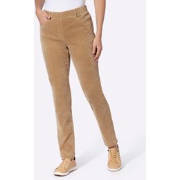 Cordhose Classic Basics, Damen, Gr. 38, Normalgr&ouml;&szlig;en, camel, 85% Polyester, 12% Polyamid, 3% Elasthan, unifarben, Hosen Cordhose