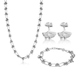 Schmuckset AMELIA PARKER "AS026S", silber, Schmuck_Sets, Damen, 45+6cm, Edelstahl, Schmuckset, 45+6 cm