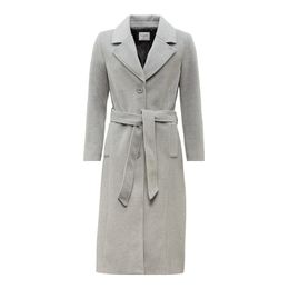 Langmantel RICANO "Mantel Rosana", Damen, Gr. S, grau, Obermaterial: 85% Polyester PES. 15% Viskose CV. Futter: 100% Polyester PES., normal, V-Ausschnitt, M&auml;ntel, Handgefertigt, Made in Italy