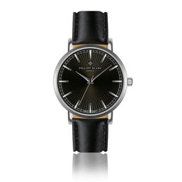 Quarzuhr PHILIPP BLANC "PA2-S010S", schwarz, Armbanduhren, Herren, Quarzuhr