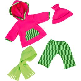 Puppenkleidung BAYER "Hose/M&uuml;tze 42-46 cm", gr&uuml;n (gr&uuml;n, pink), Puppenkleidung, Kinder