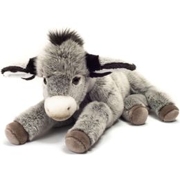 HERMANN TEDDY ORIGINAL Kuscheltier TEDDY HERMANN "Esel liegend, 50 cm", grau (grau, braun), Pl&uuml;schfiguren, KinderL:50cm, Pl&uuml;sch, Kuscheltier, zum Teil aus recyceltem Material, L:50cm